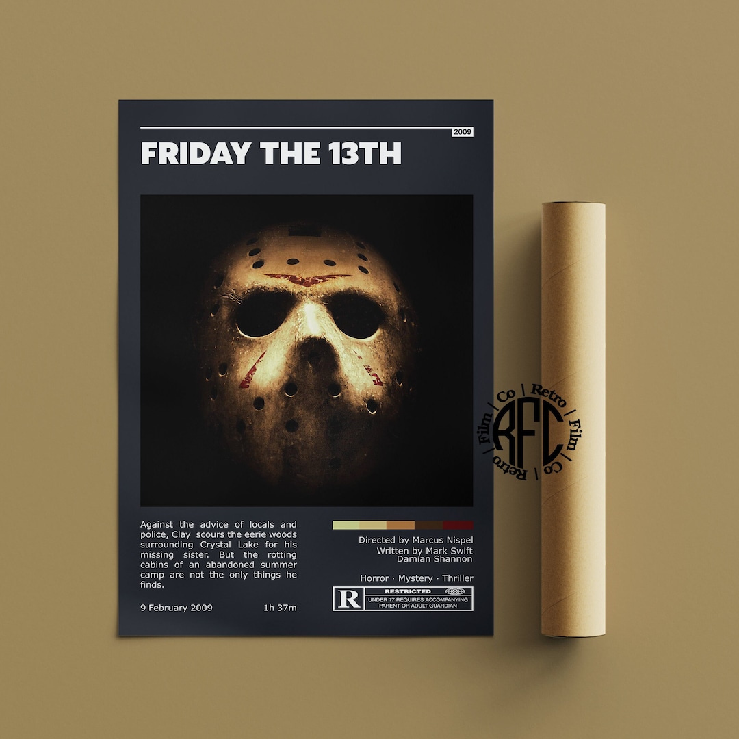 Friday the 13th Retro Vintage Poster | Minimalist Movie Poster | Retro ...