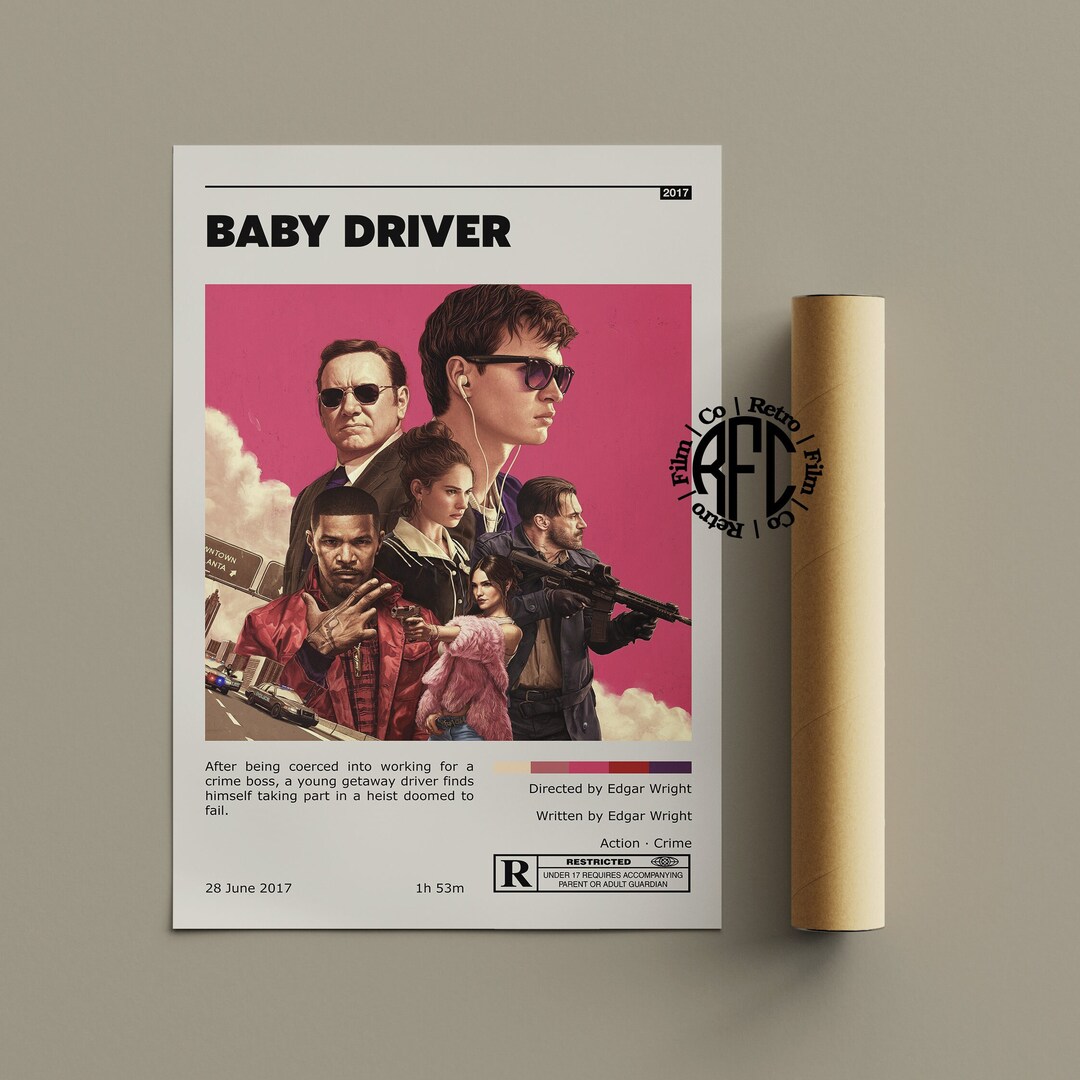Baby Driver Retro Vintage Poster | Minimalist Movie Poster | Retro ...