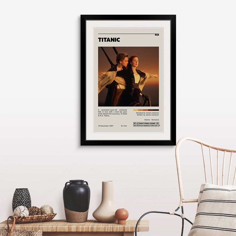 Titanic Retro Vintage Poster Minimalist Movie Poster Retro - Etsy