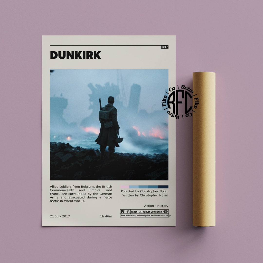 Dunkirk Retro Vintage Poster | Minimalist Movie Poster | Retro Vintage Art Print | Wall Art ...