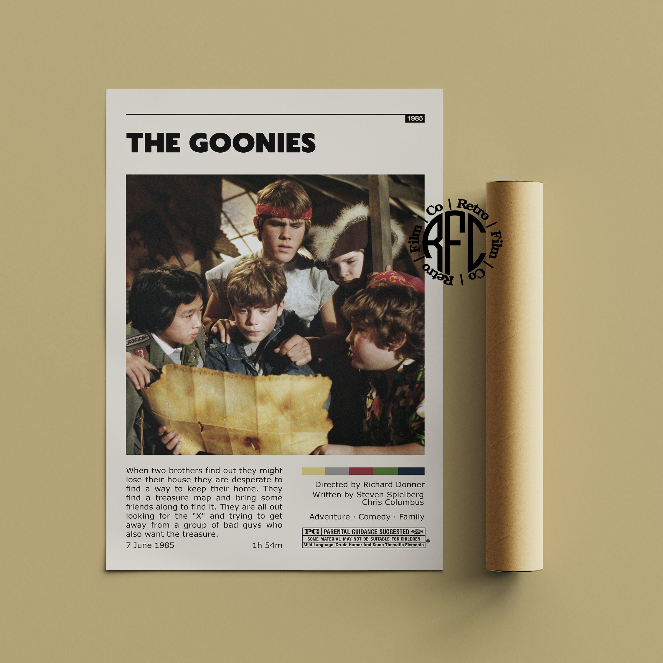 The Goonies Retro Vintage Poster Minimalist Movie Poster Retro Vintage Art Print Wall Art Home ...