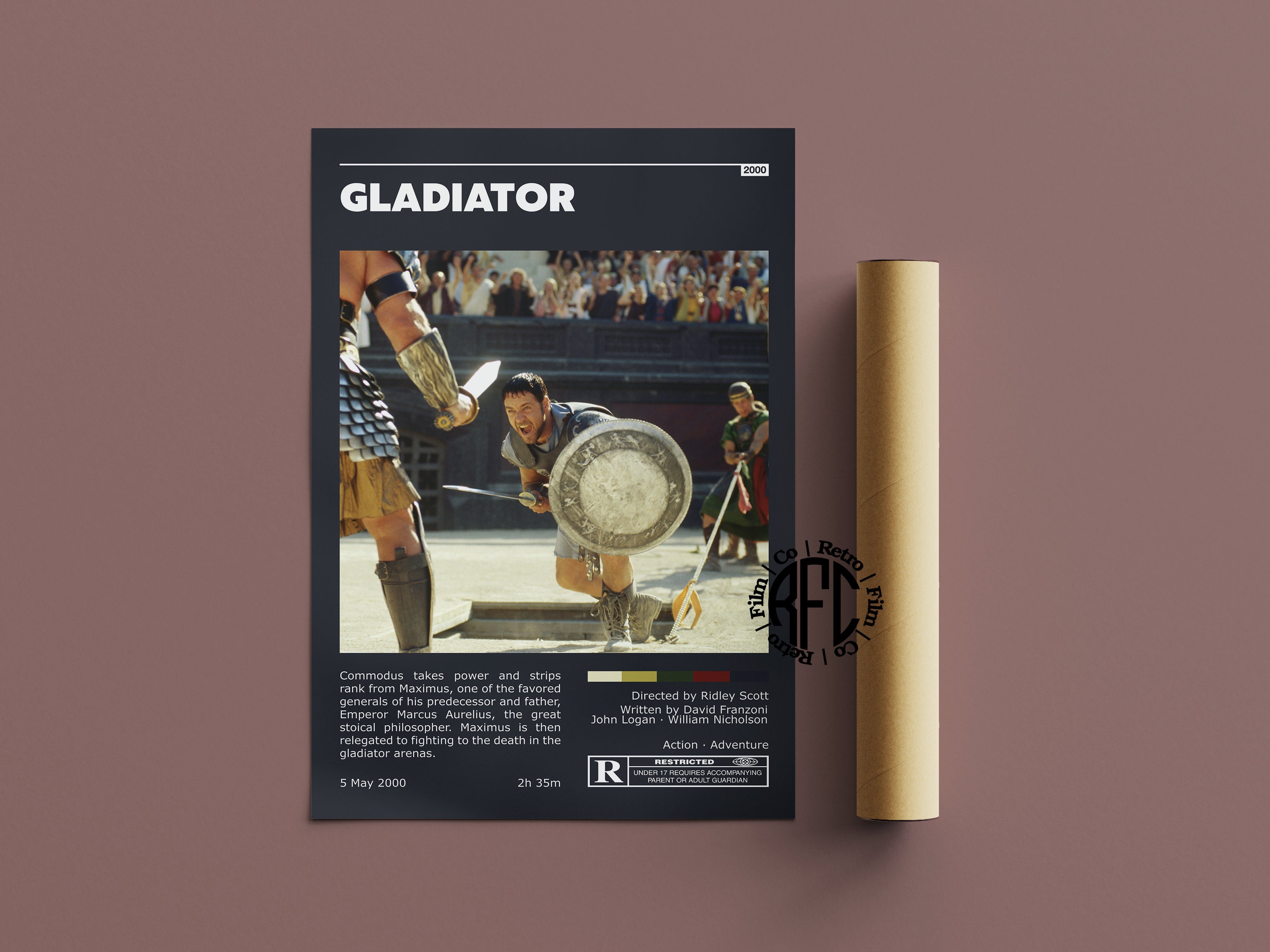 Gladiator Retro Vintage Poster Minimalist Movie Poster Retro Vintage ...