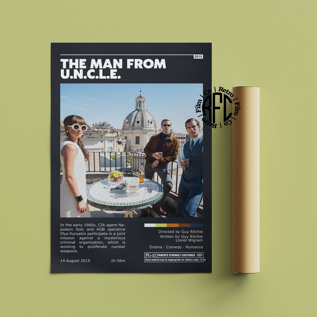 The Man From Uncle Retro Vintage Poster | Minimalist Movie Poster ...