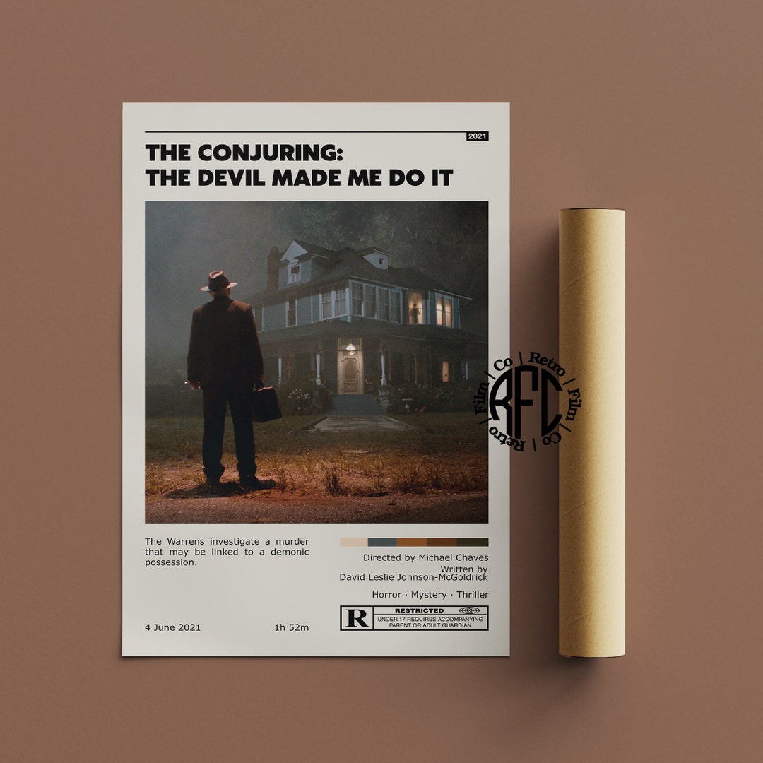 The Conjuring the Devil Made Me Do It Retro Vintage Poster | Minimalist ...