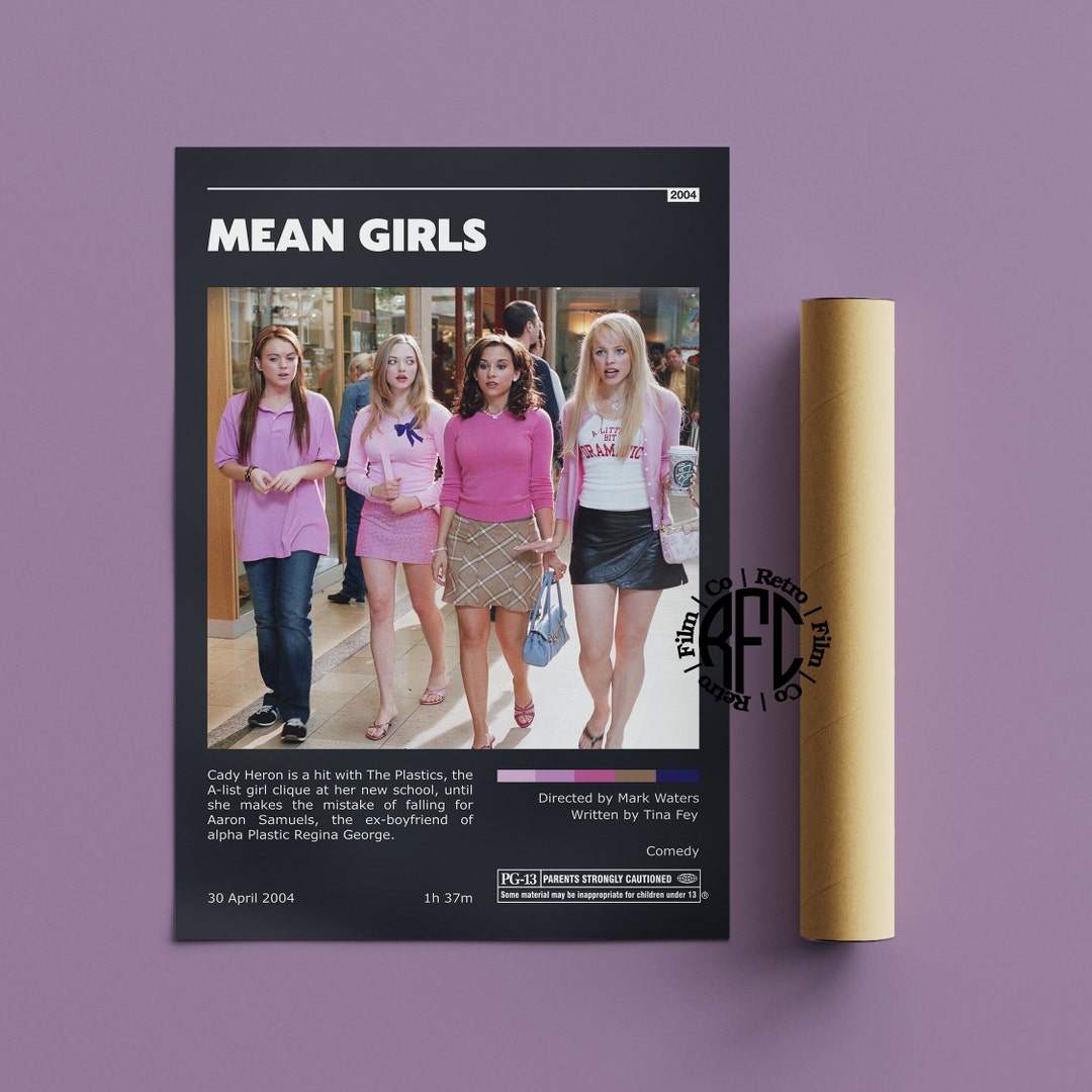 Mean Girls Retro Vintage Poster Minimalist Movie Poster Retro Vintage ...