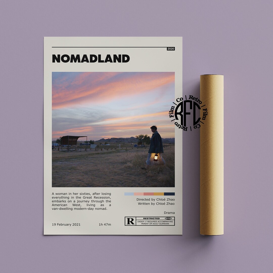 Nomadland Retro Vintage Poster | Minimalist Movie Poster | Retro ...