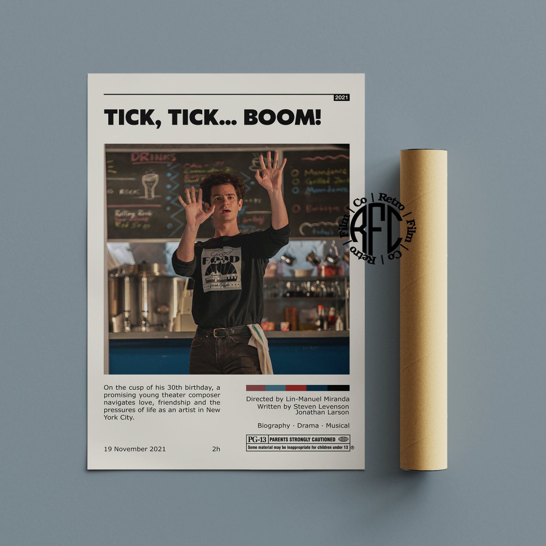 Tick Tick Boom Retro Vintage Poster | Minimalist Movie Poster | Retro ...