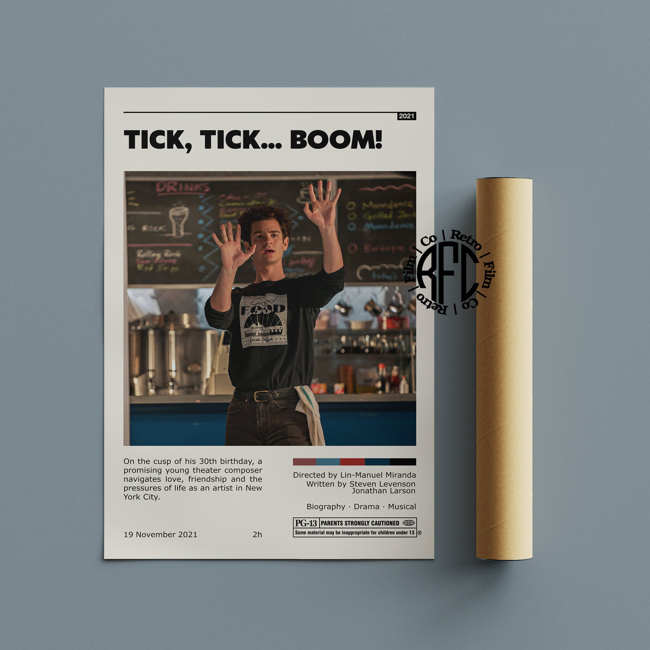 Tick Tick Boom Retro Vintage Poster Minimalist Movie Poster Retro ...
