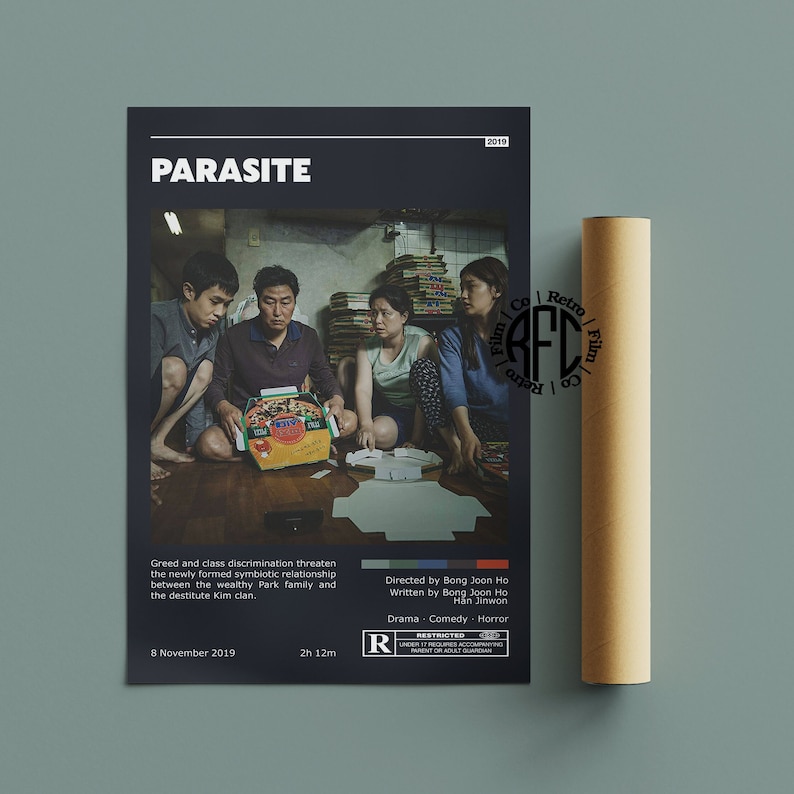 Parasite Retro Vintage Poster | Minimalist Movie Poster | Retro Vintage ...