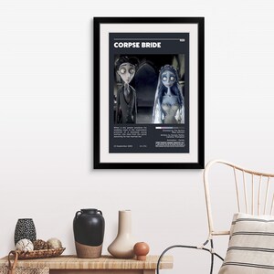 Corpse Bride Retro Vintage Poster | Minimalist Movie Poster | Retro ...