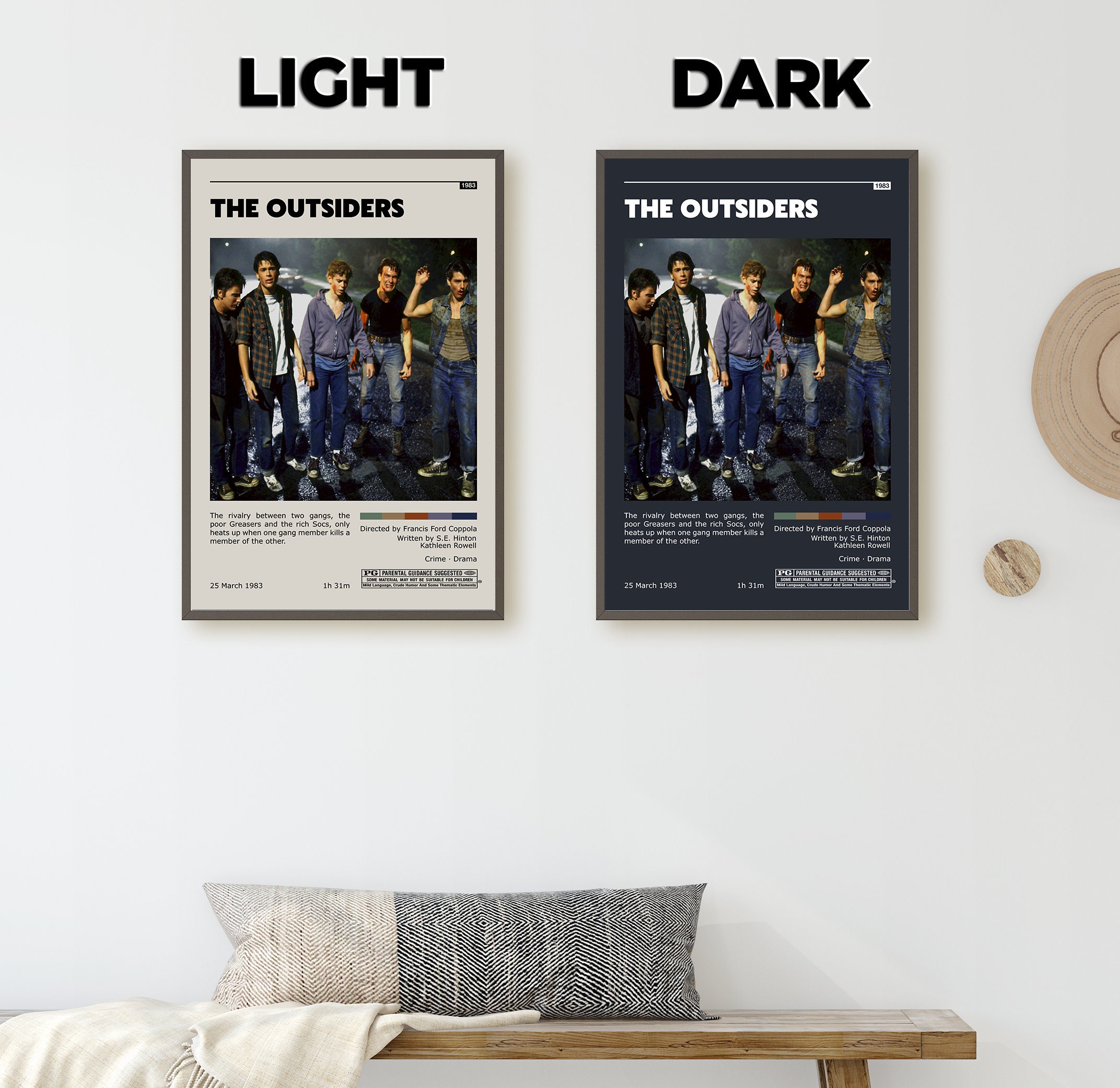 The Outsiders Retro Vintage Poster Minimalist Movie Poster Retro ...