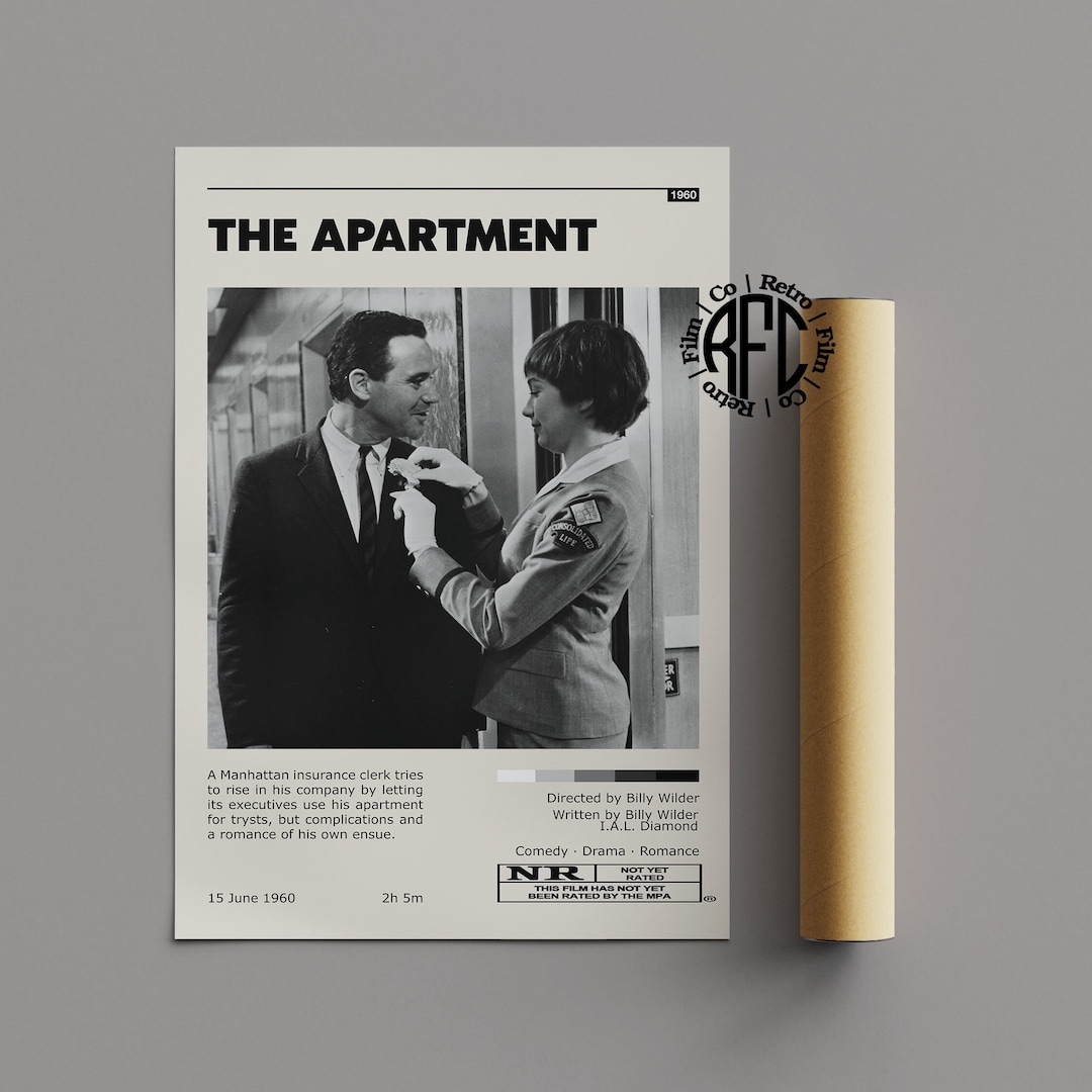 The Apartment Retro Vintage Poster | Minimalist Movie Poster | Retro ...