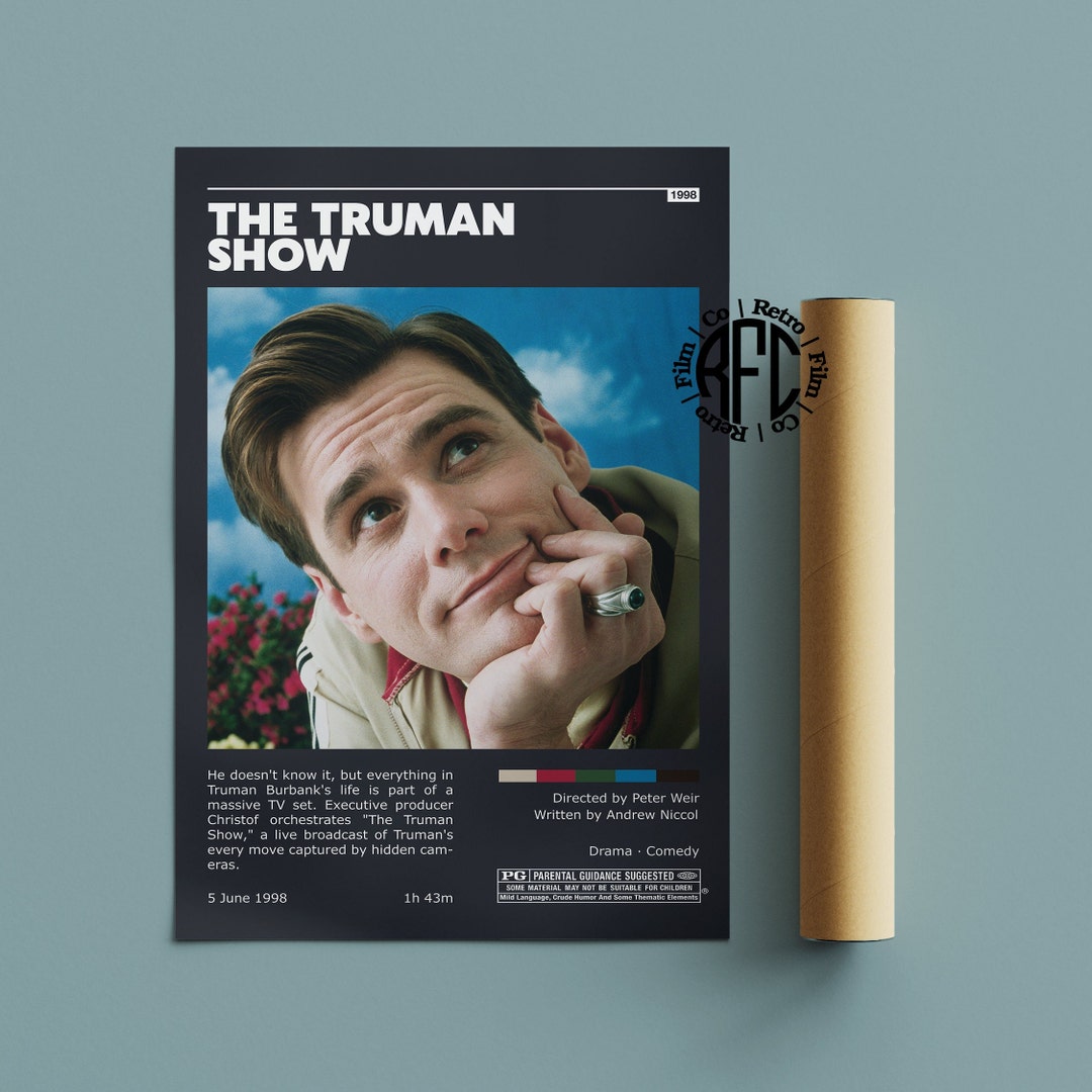 The Truman Show Retro Vintage Poster | Minimalist Movie Poster | Retro ...