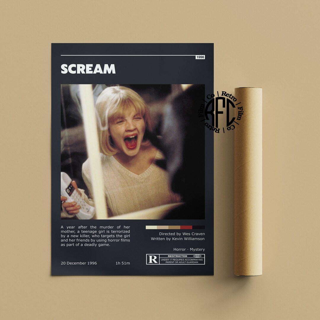 Scream Retro Vintage Poster | Minimalist Movie Poster | Retro Vintage ...