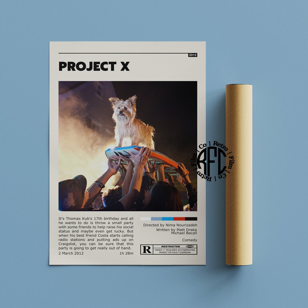 Project X Retro Vintage Poster | Minimalist Movie Poster | Retro ...