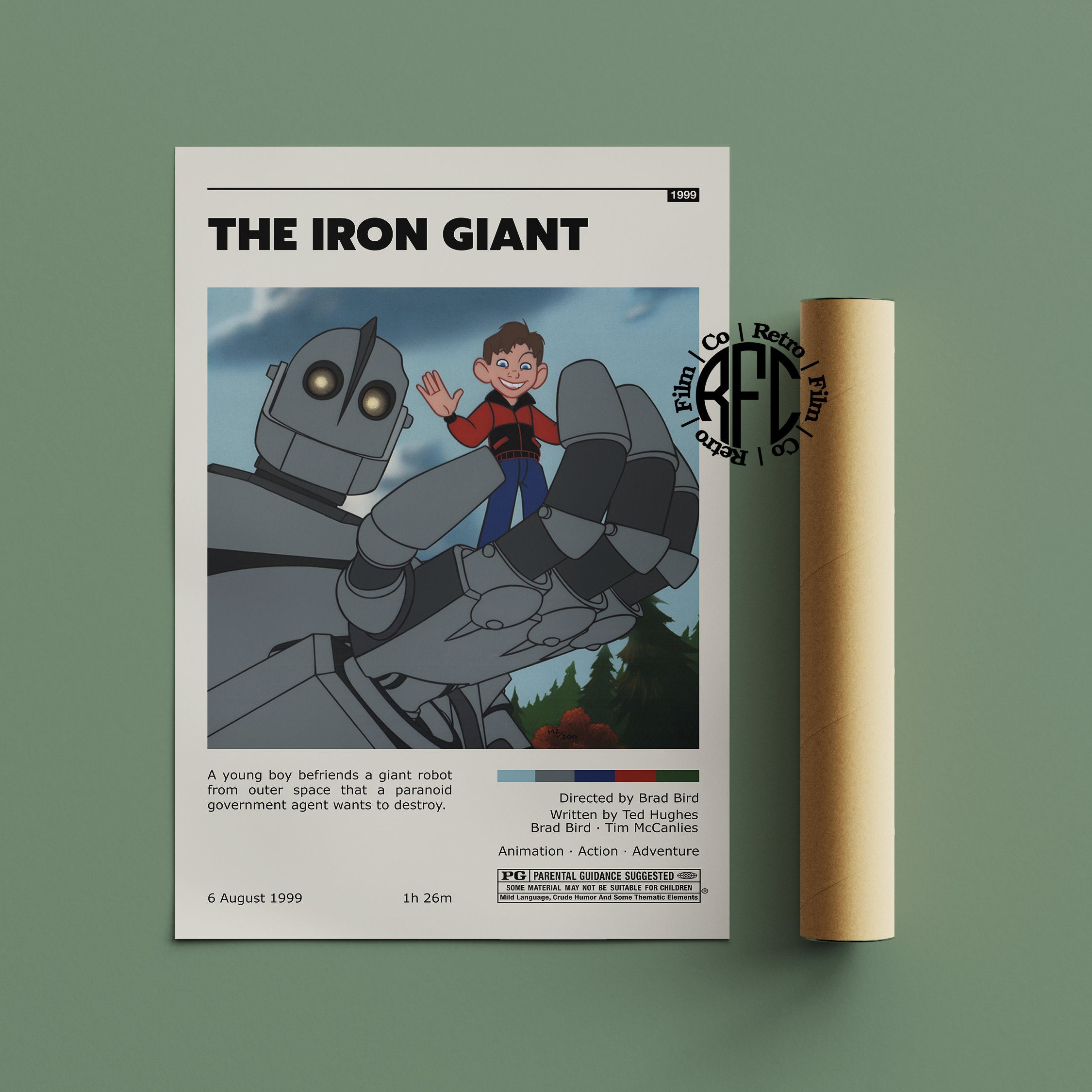 The Iron Giant Retro Vintage Poster Minimalist Movie Poster Retro ...
