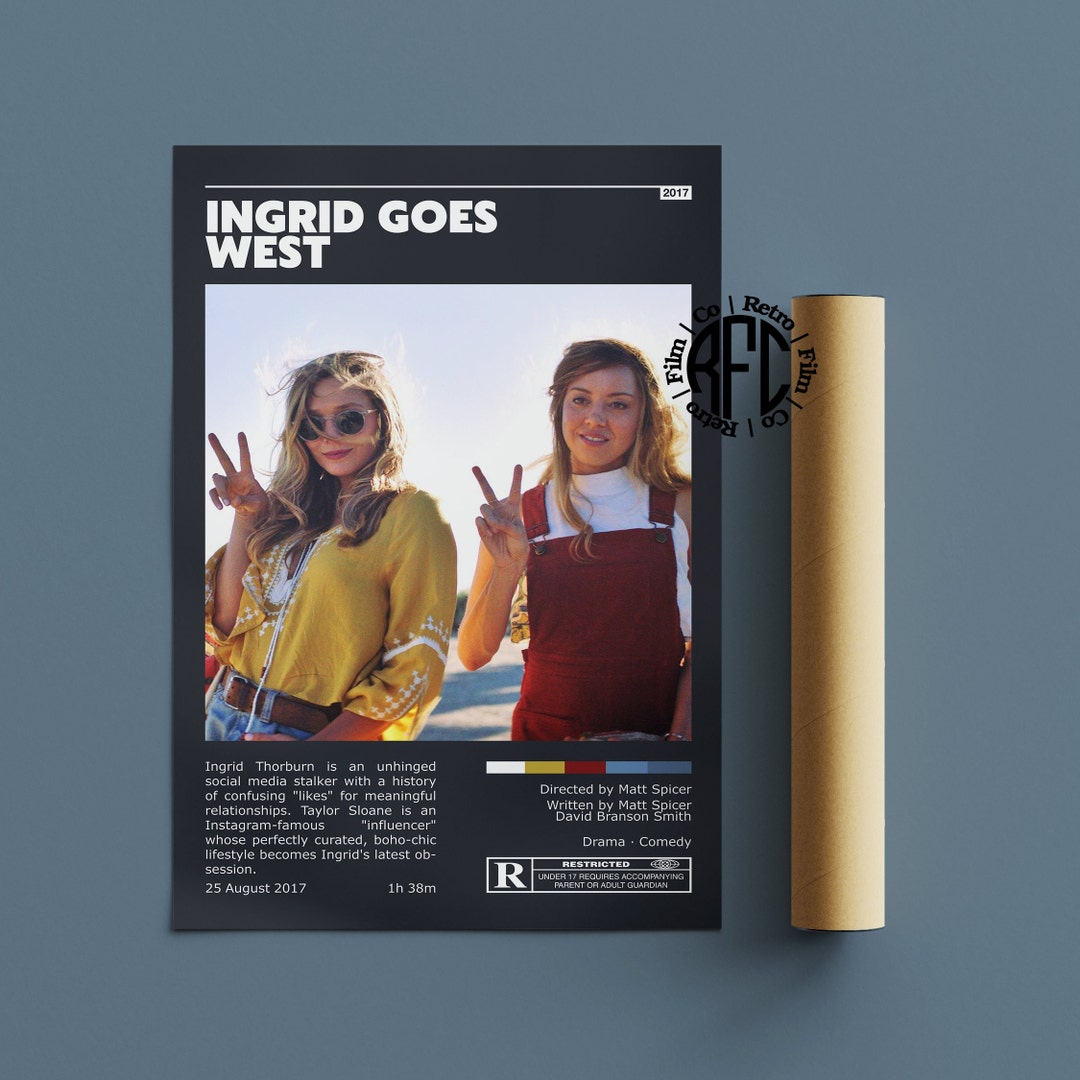 Ingrid Goes West Retro Vintage Poster | Minimalist Movie Poster | Retro ...