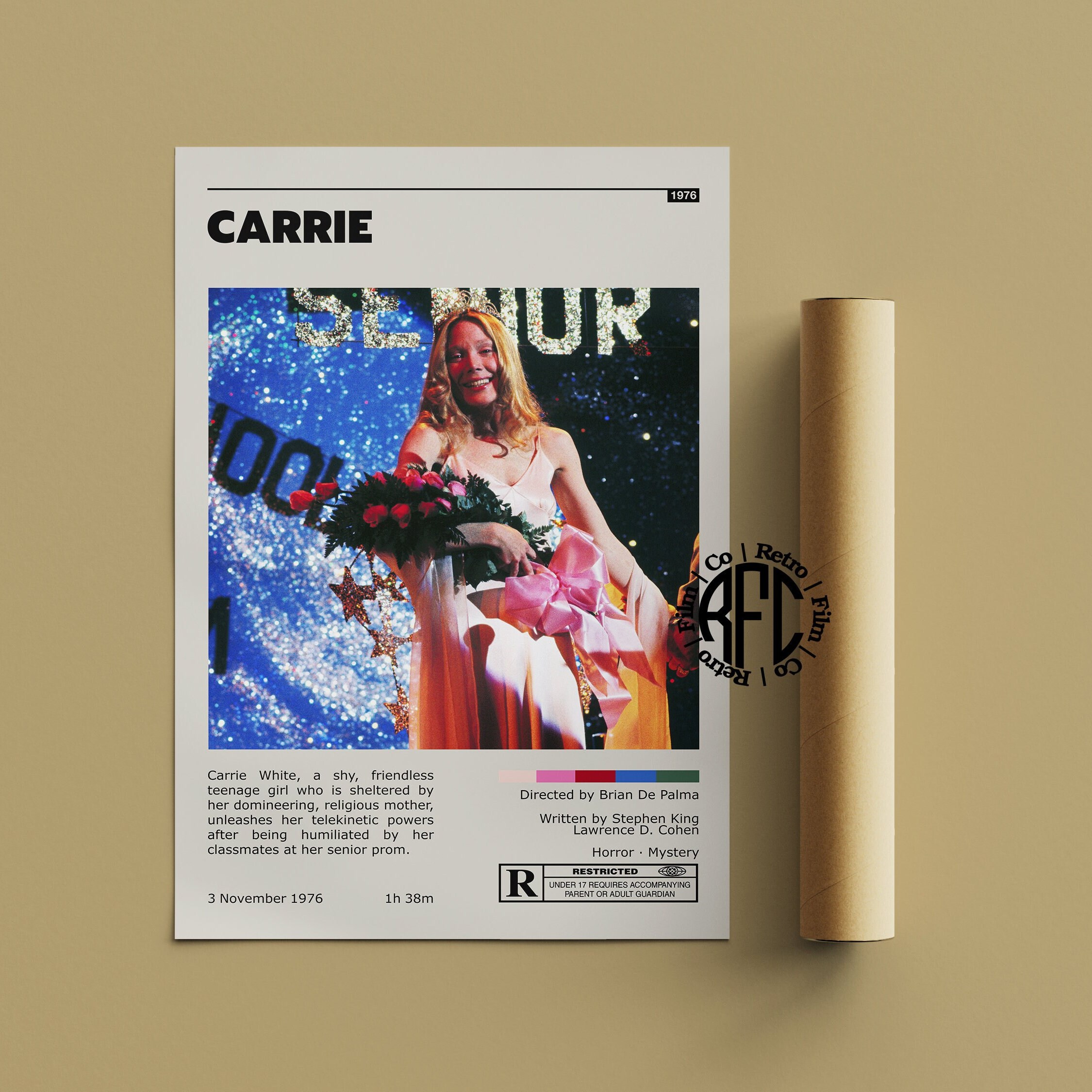 Carrie Retro Vintage Poster | Minimalist Movie Poster | Retro Vintage ...