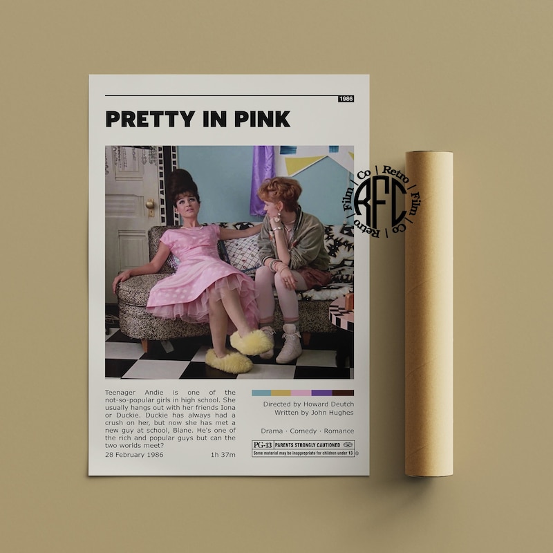 Minimalist Pretty in Pink Movie Poster - Etsy