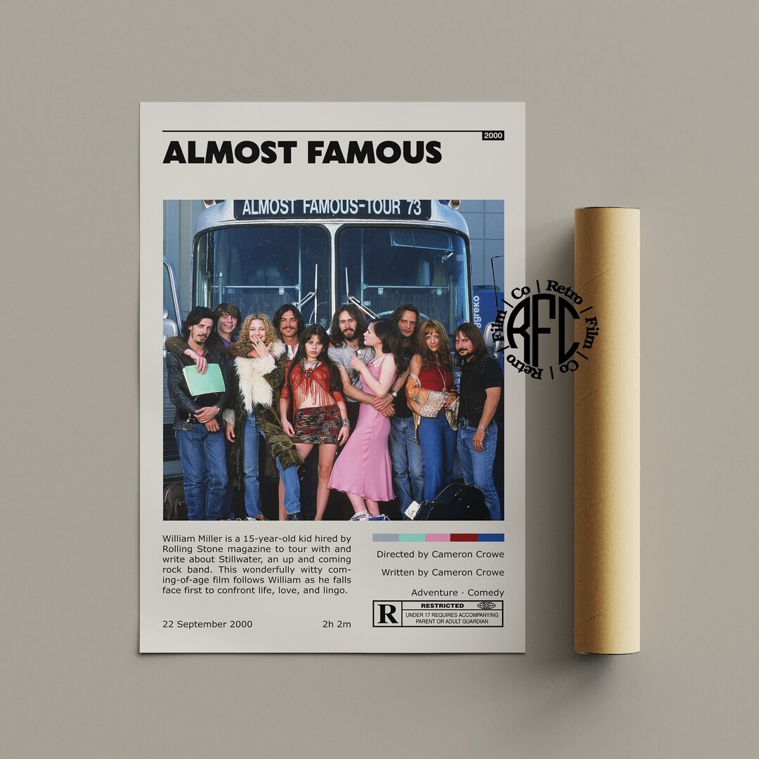 Almost Famous Retro Vintage Poster | Minimalist Movie Poster | Retro ...