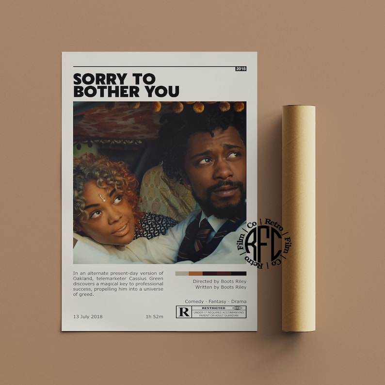 Sorry to Bother You Retro Vintage Poster | Minimalist Movie Poster ...
