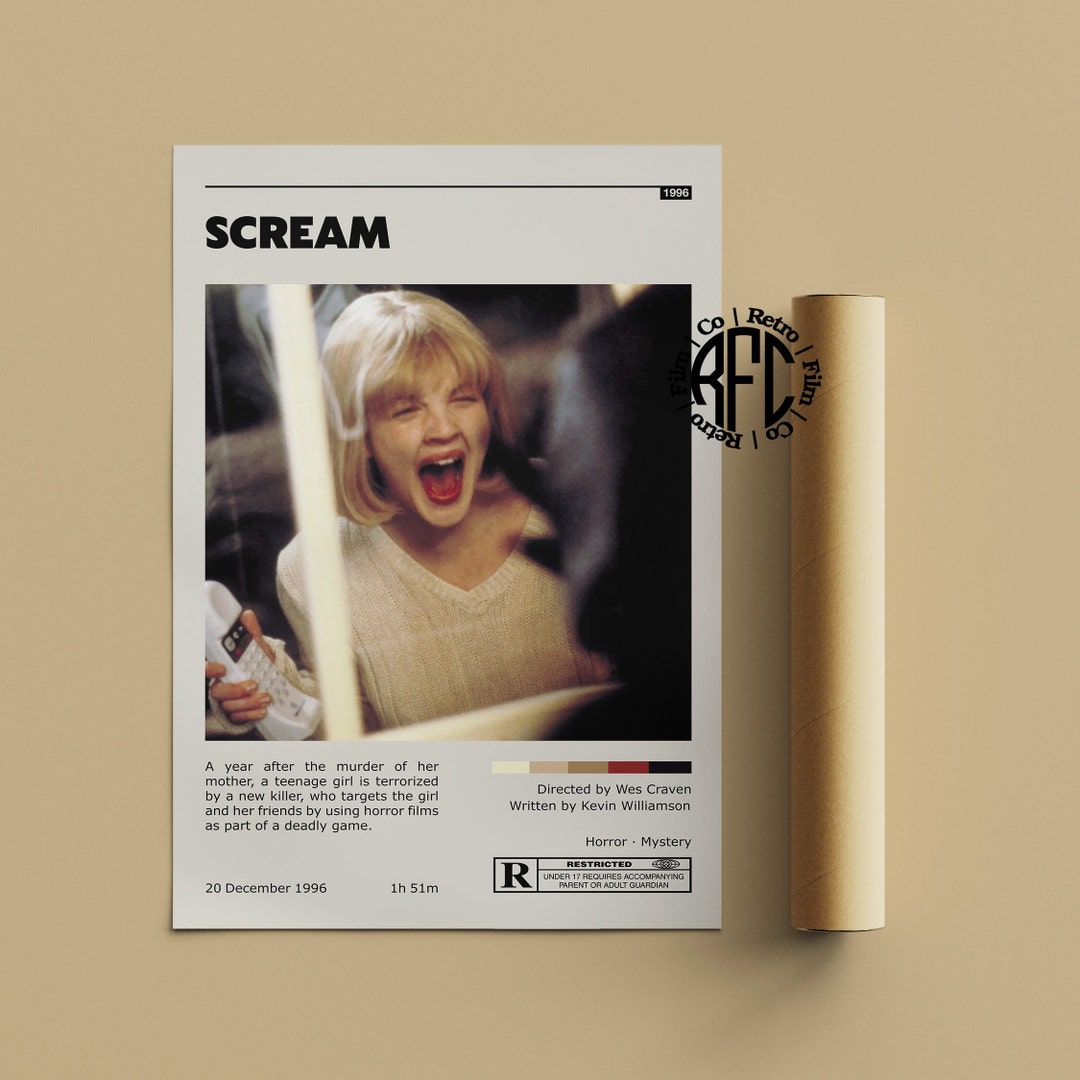 Scream Retro Vintage Poster | Minimalist Movie Poster | Retro Vintage ...