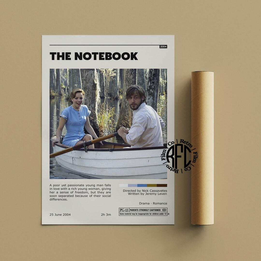 The Notebook Retro Vintage Poster | Minimalist Movie Poster | Retro ...