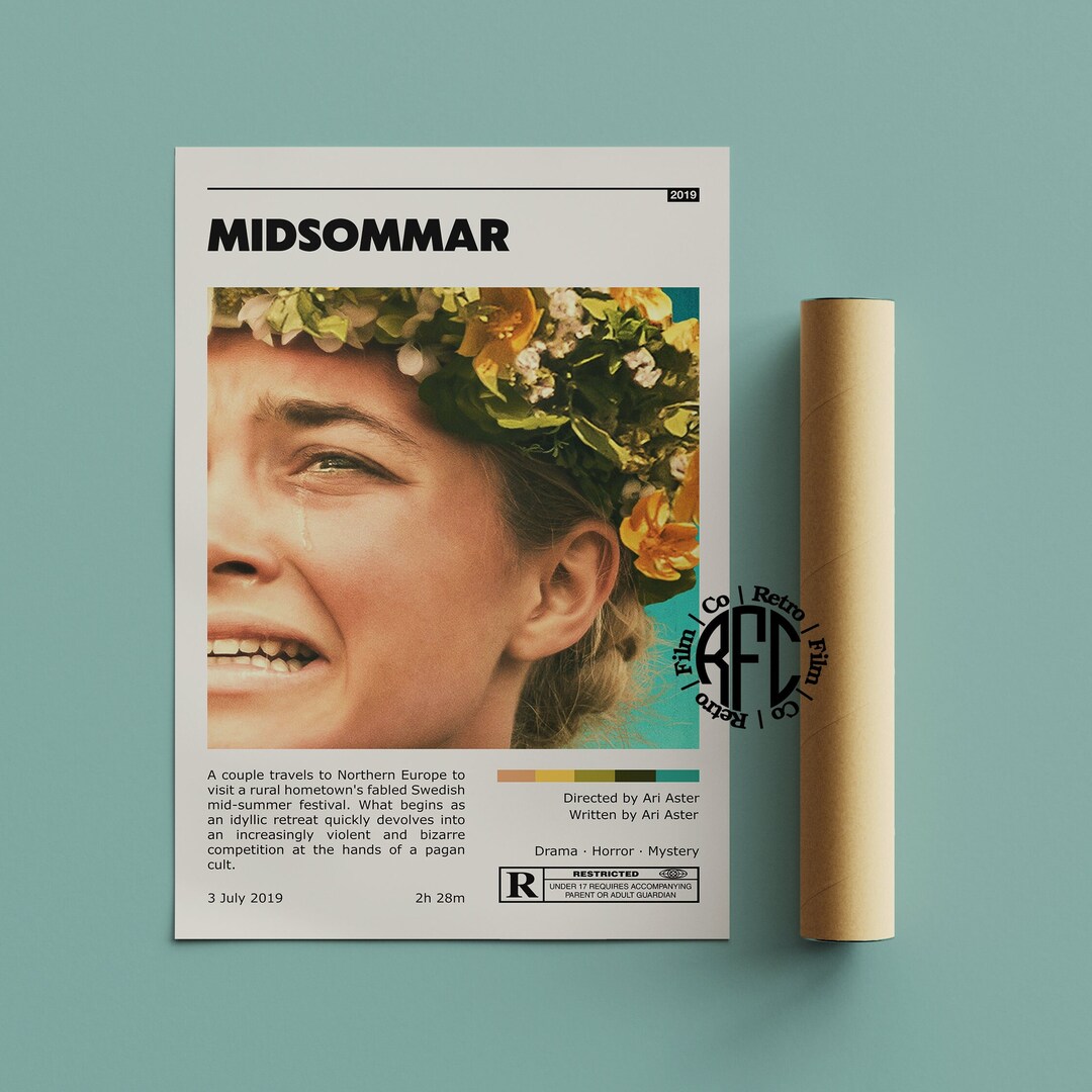 Midsommar Retro Vintage Poster | Minimalist Movie Poster | Retro ...