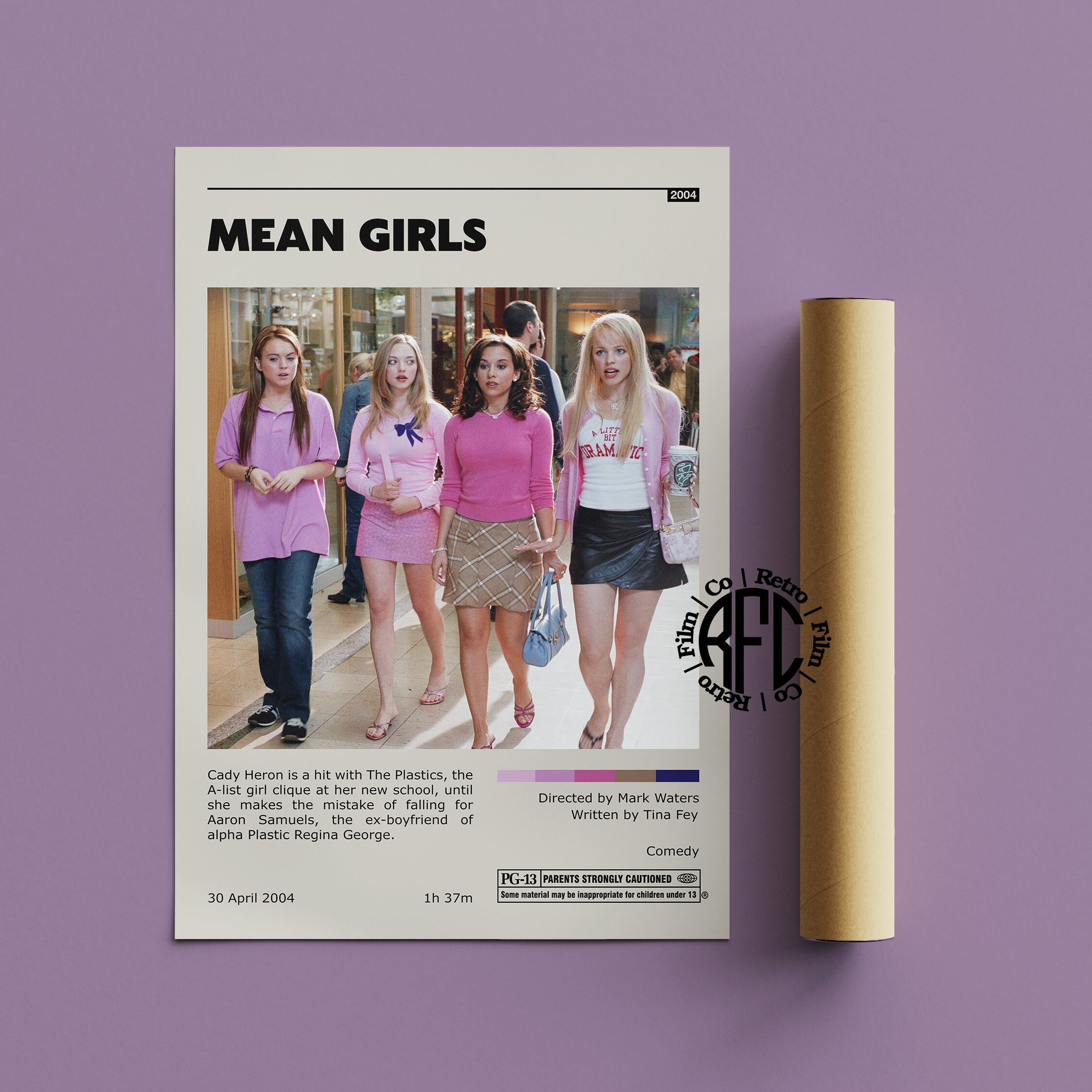 Mean Girls Retro Vintage Poster Minimalist Movie Poster Retro Vintage ...