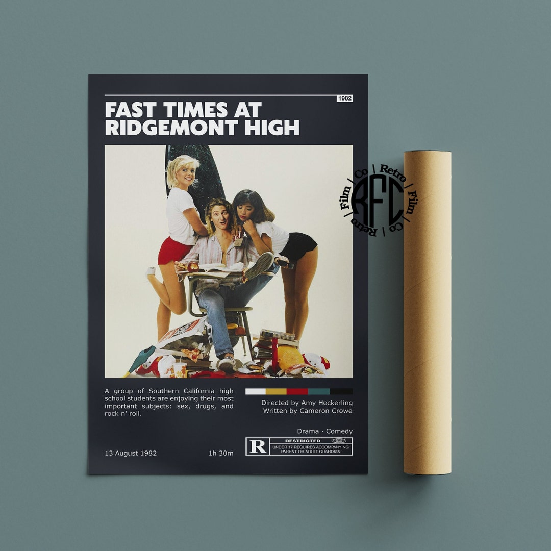 Fast Times at Ridgemont High Retro Vintage Poster | Minimalist Movie ...