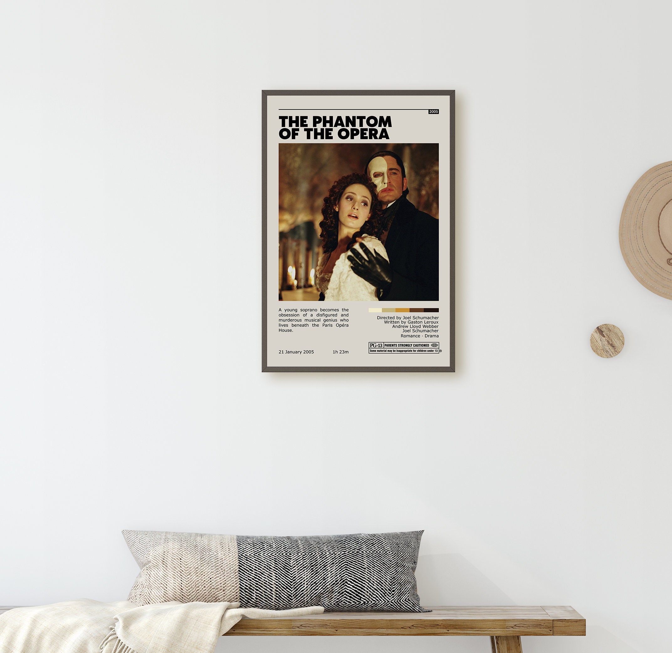 The Phantom of the Opera Retro Vintage Poster | Minimalist Movie Poster ...