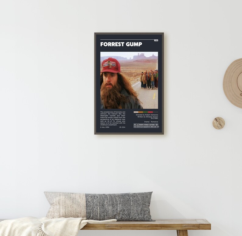 Forrest Gump Retro Vintage Poster | Minimalist Movie Poster | Retro ...