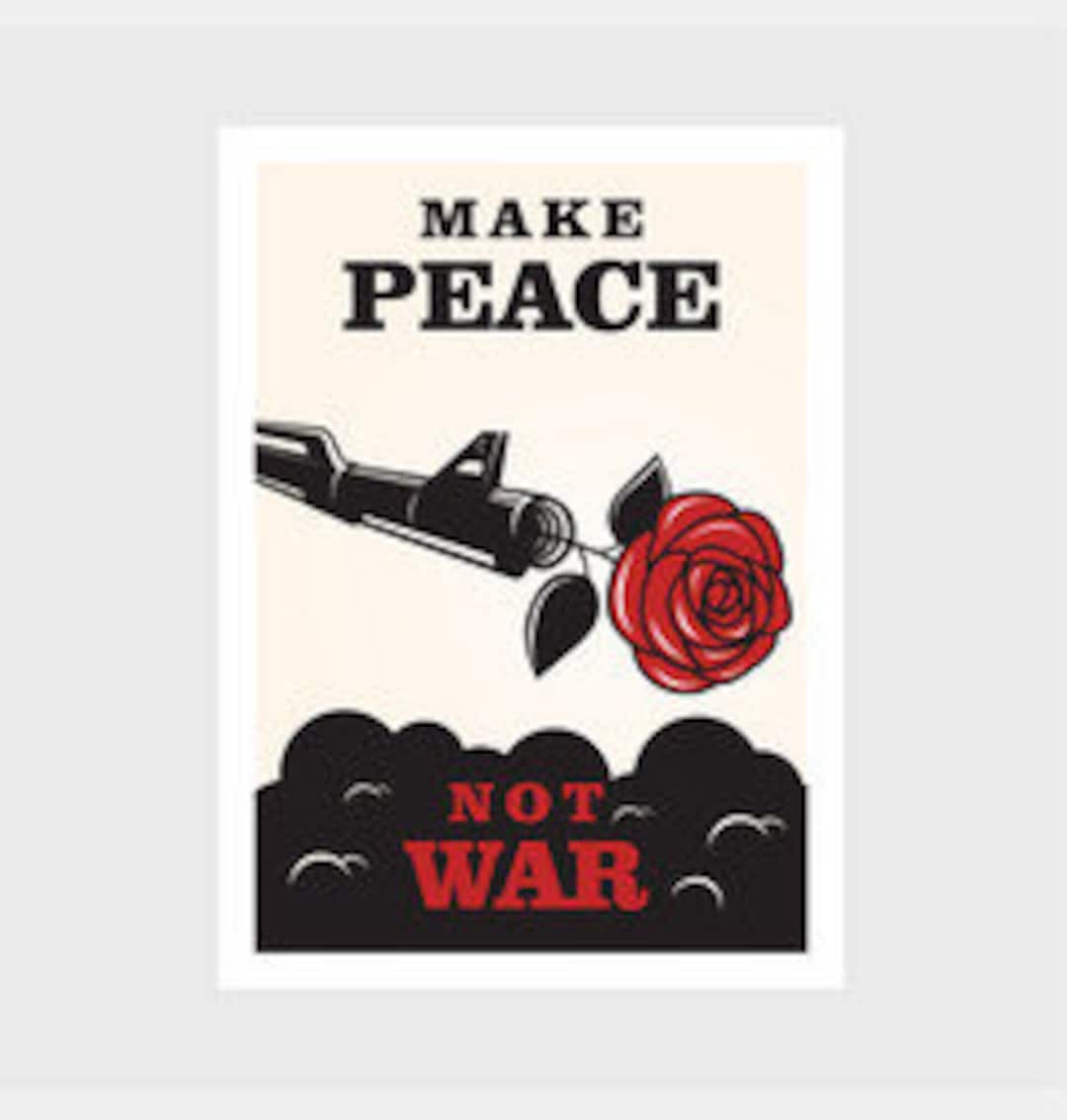 Make-a-peace-not-war-poster-design-vector - Etsy