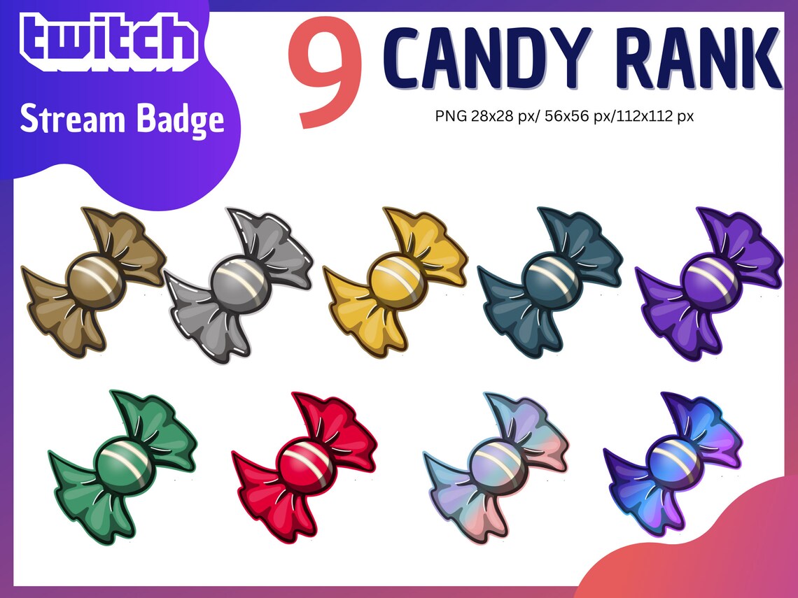 CANDY Sub Badges / Twitch Badge / Sub Badge / Sub Emote / Halloween ...