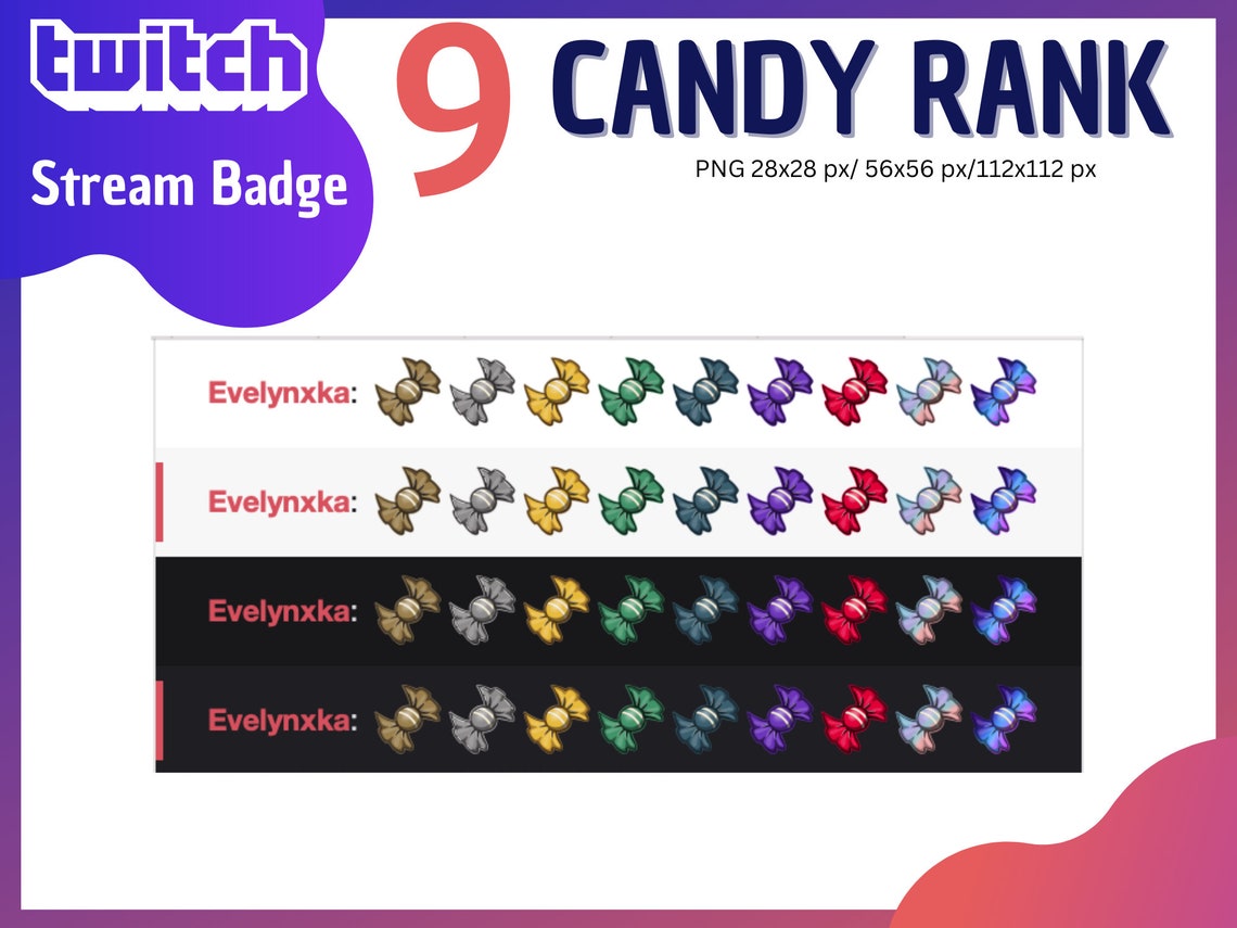 CANDY Sub Badges / Twitch Badge / Sub Badge / Sub Emote / Halloween ...