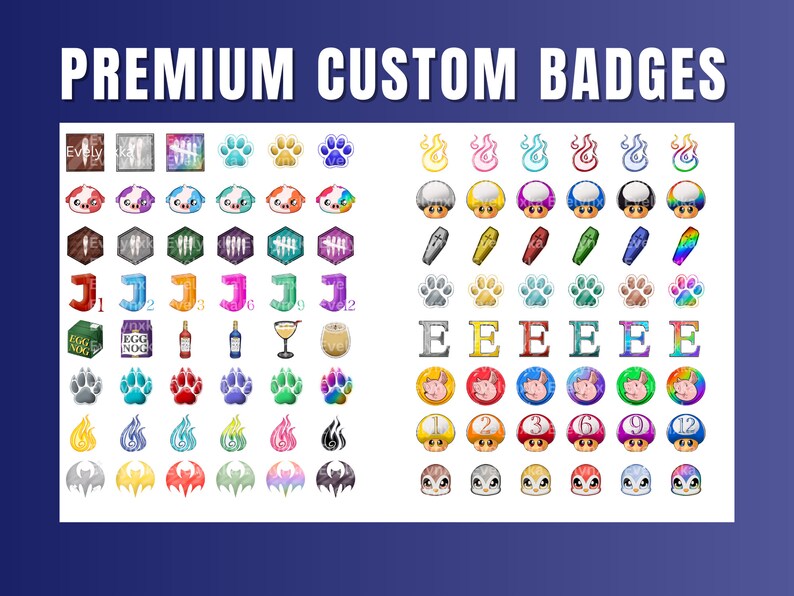 Custom Sub and Bit Badges for Stream, Twitch / Custom Sub Badges ...