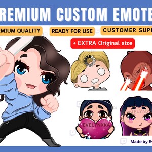 PREMIUM Custom Emotes für Twitch , YouTube, Discord / Chibi Custom ...