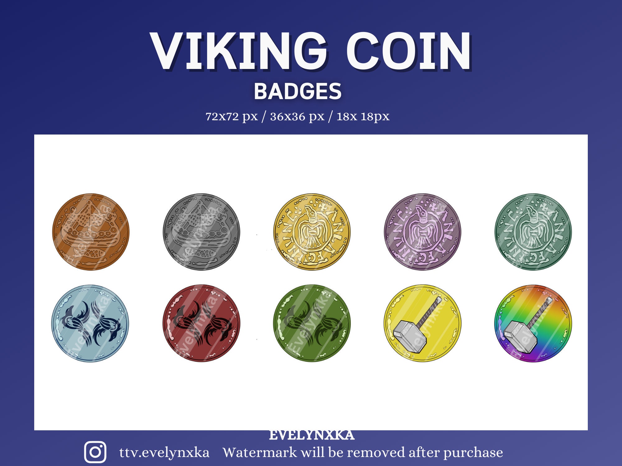 Viking Bit Badges & Sub Badges for Twitch / Viking Coin Badges - Etsy