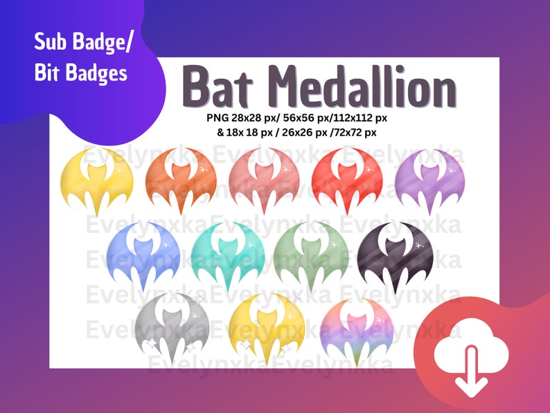 Fledermaus Medallion Sub Badges / Twitch Sub Badges / Bit Badges ...