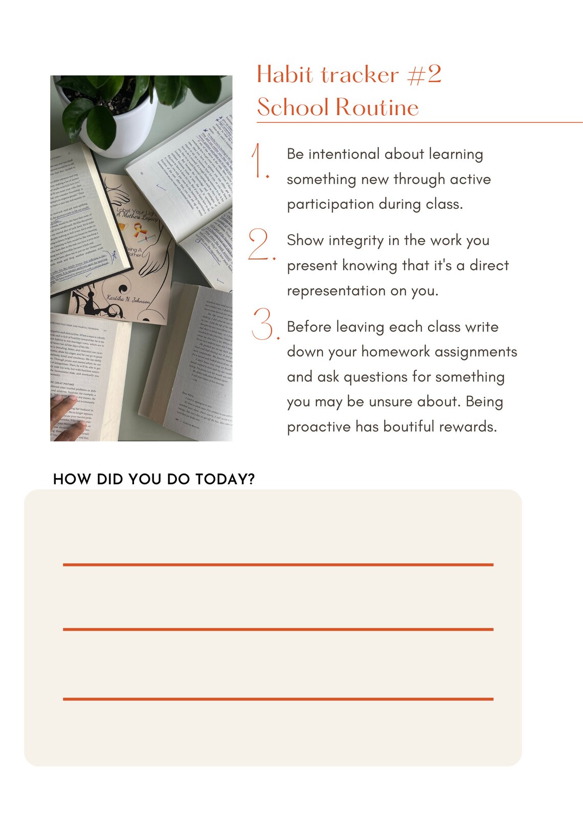 Printable Teen Habit Tracker, Student Tracker, Digital Tracker, Daily ...