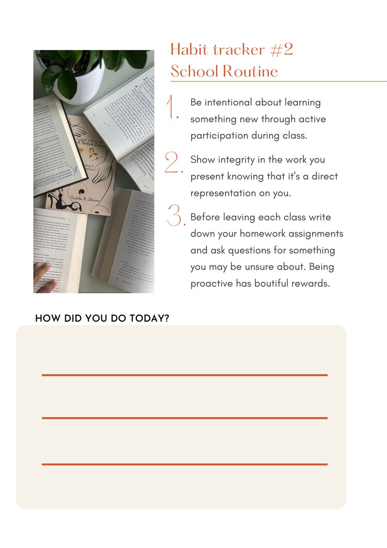 Printable Teen Habit Tracker, Student Tracker, Digital Tracker, Daily ...