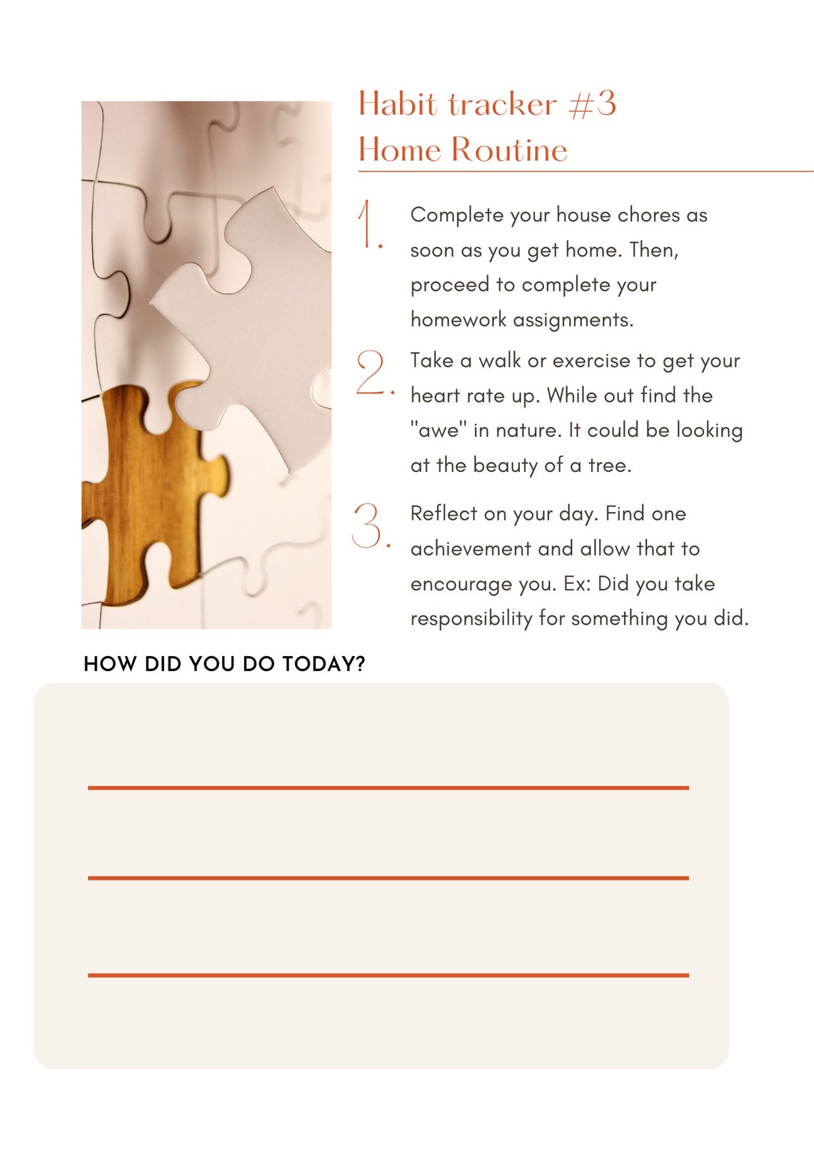 Printable Teen Habit Tracker, Student Tracker, Digital Tracker, Daily ...