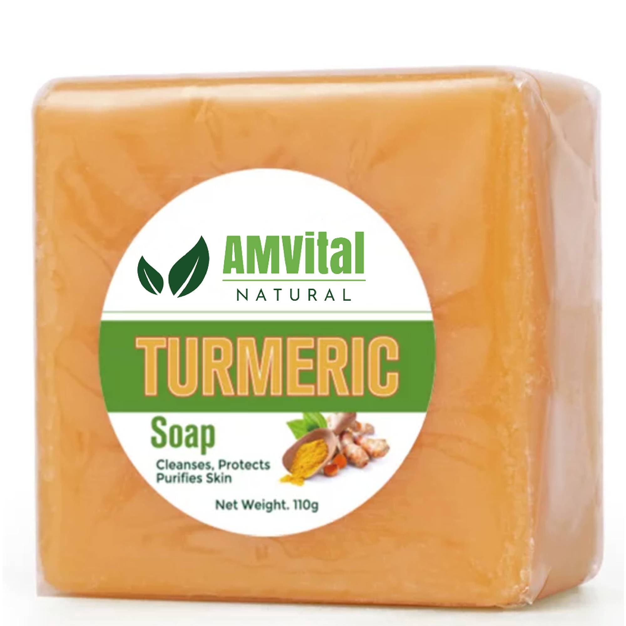Amvital Turmeric Soap Bar for Face & Body-acne, Dark Spots, Smooth Skin ...