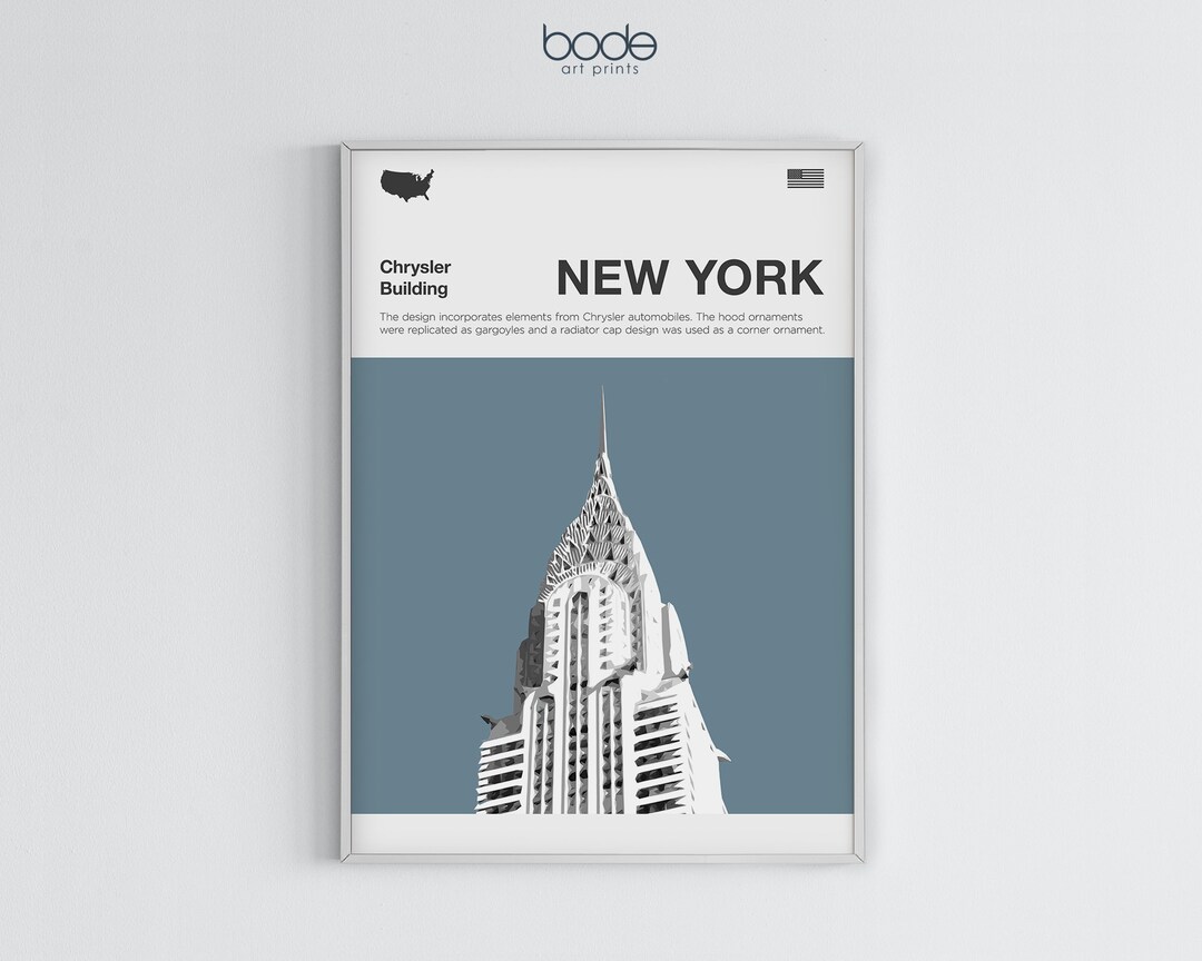 Chrysler Building Art Print New York Artwork United States - Etsy