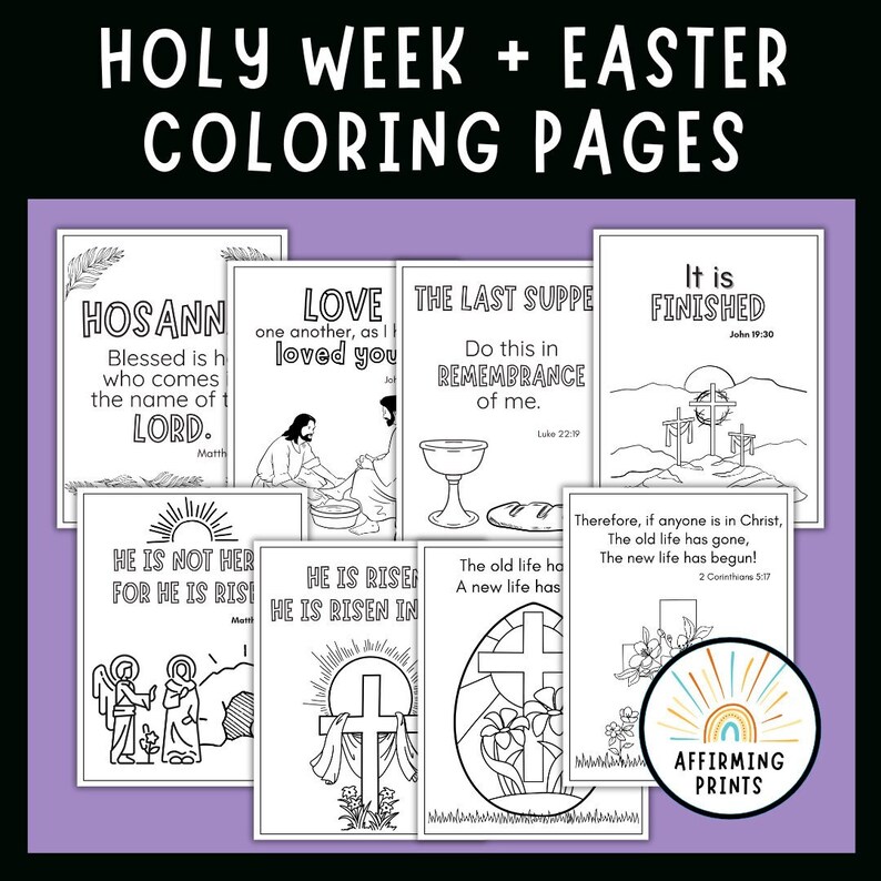 Holy Week Coloring Pages, Easter Coloring Pages, Palm Sunday Coloring ...