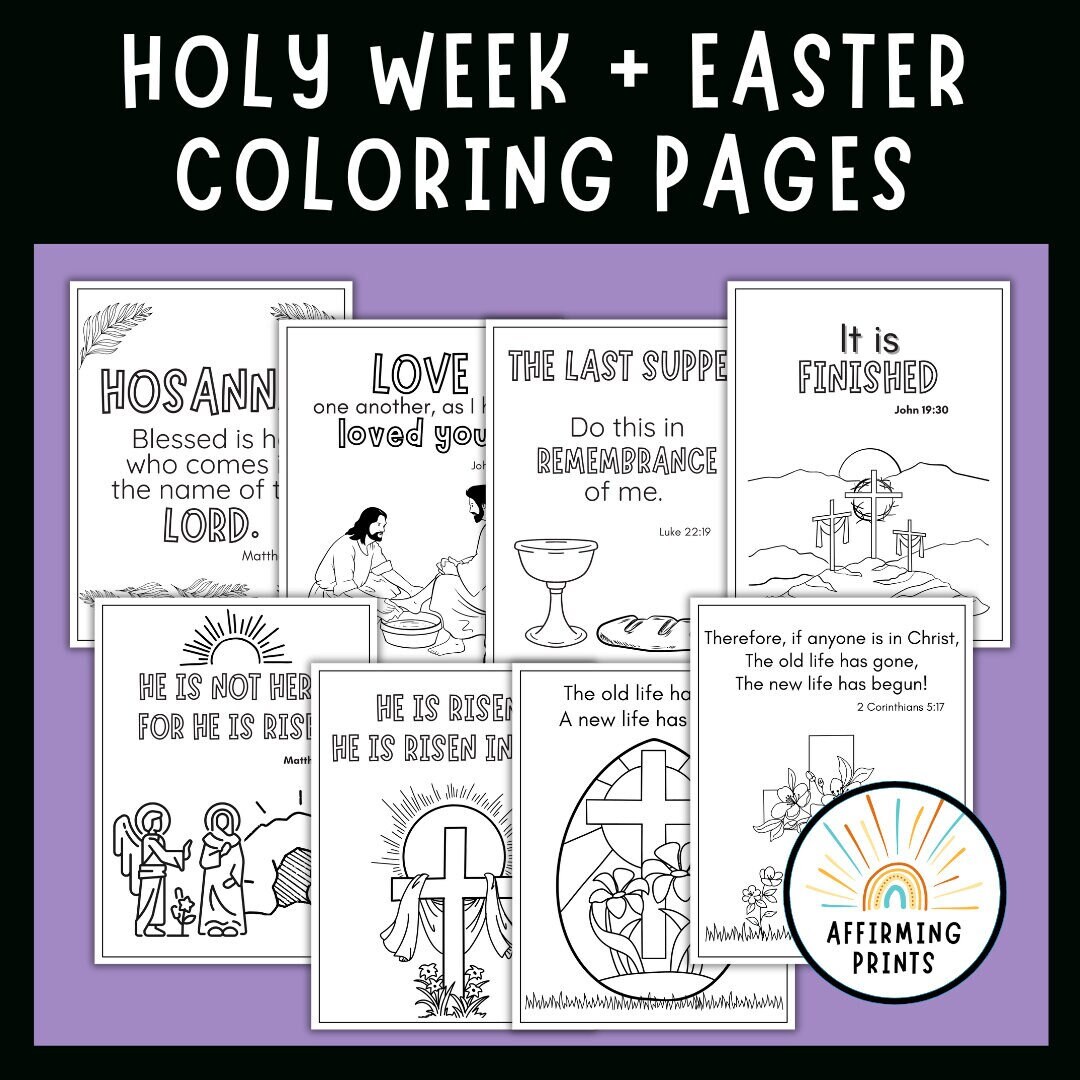 Holy Week Coloring Pages, Easter Coloring Pages, Palm Sunday Coloring ...