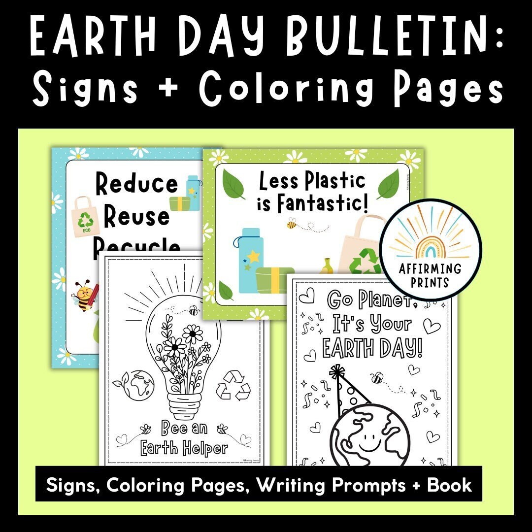 Earth Day Bulletin Board, Earth Day Coloring Pages, Earth Day Writing ...