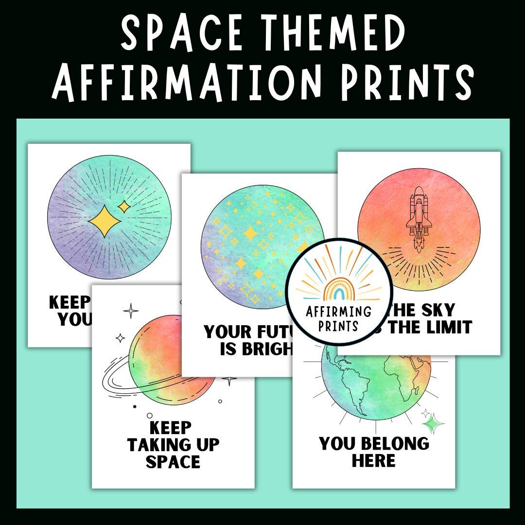 Space Themed Posters, Classroom Affirmations, Digital Downloads, Space ...