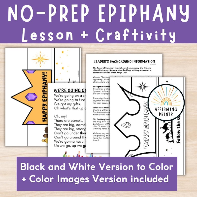 Epiphany Craft, Epiphany Lesson, No-prep Epiphany Craft, Epiphany Star ...