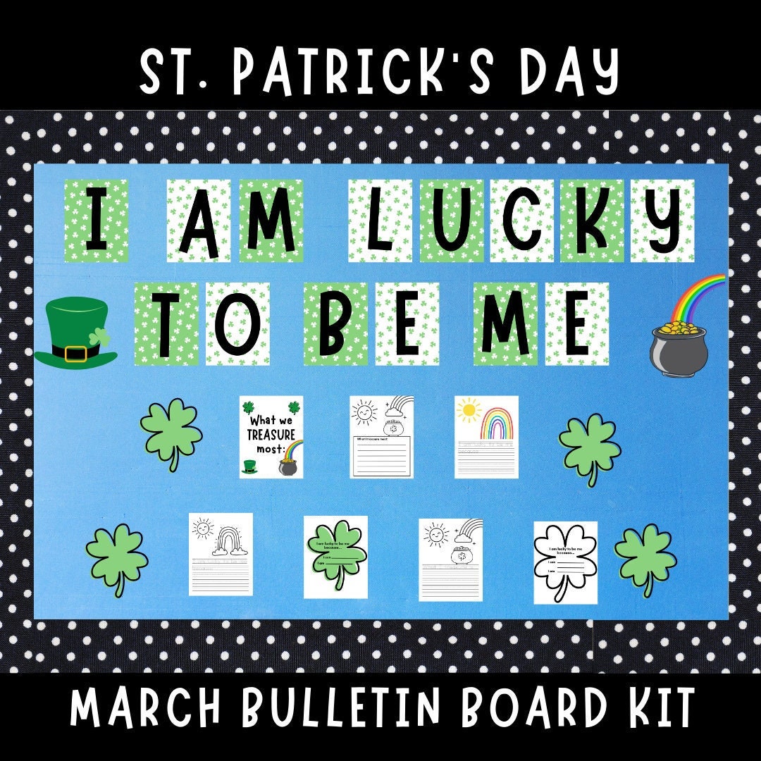 St. Patrick's Day Bulletin Board Kit, St. Patrick's Day Project, St ...